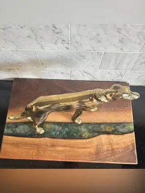 Vintage | Accents | Vintage 15 Brass Borzoi Dog Sculpture Figurine ...